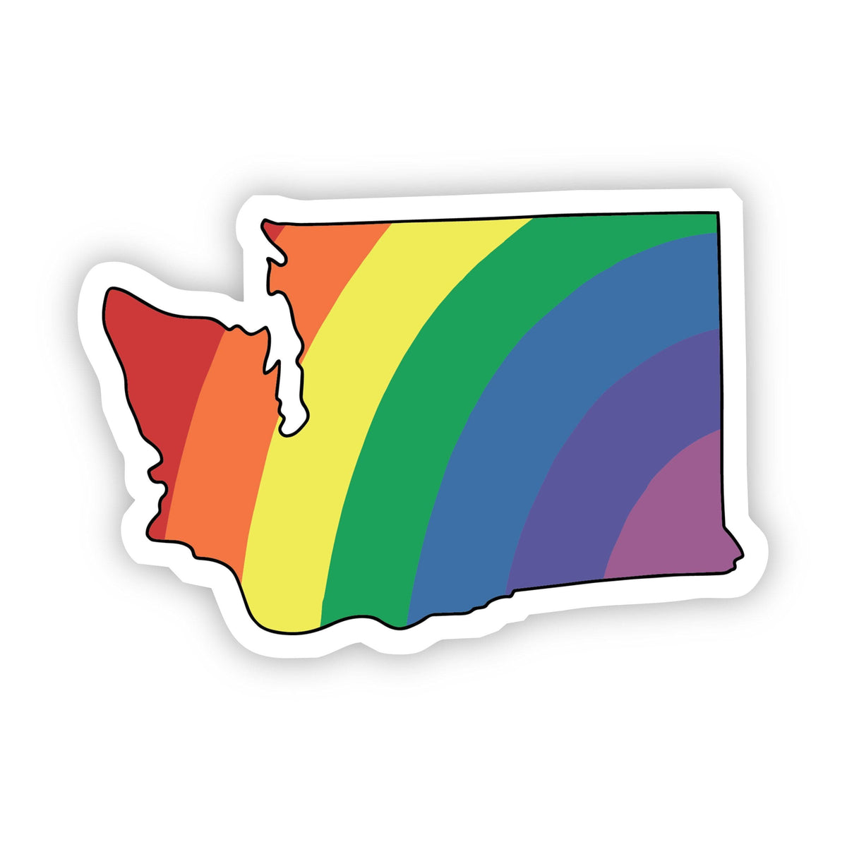 Washington Rainbow Sticker – Big Moods