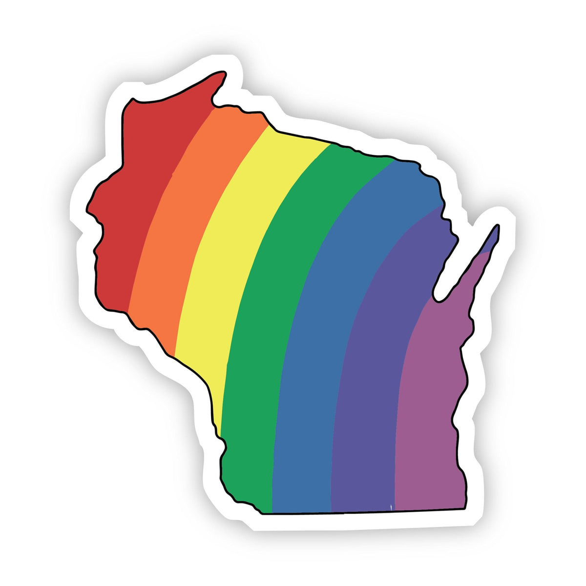 Wisconsin Rainbow Sticker – Big Moods