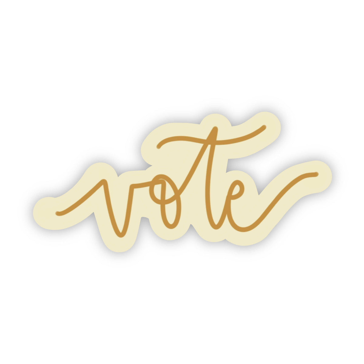 Vote Yellow Sticker - Caligraphy – Big Moods