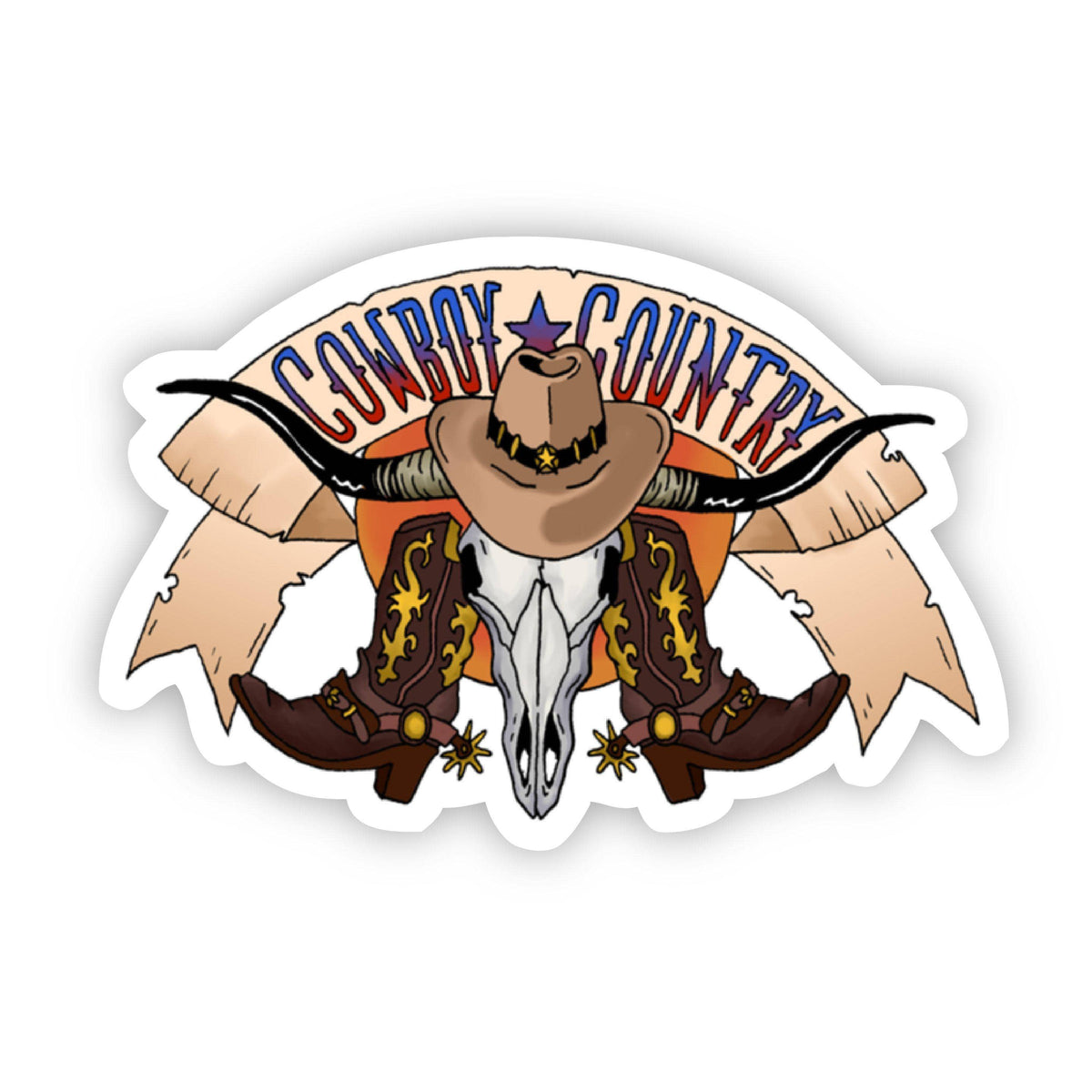 Cowboy Country Southern Sticker – Big Moods