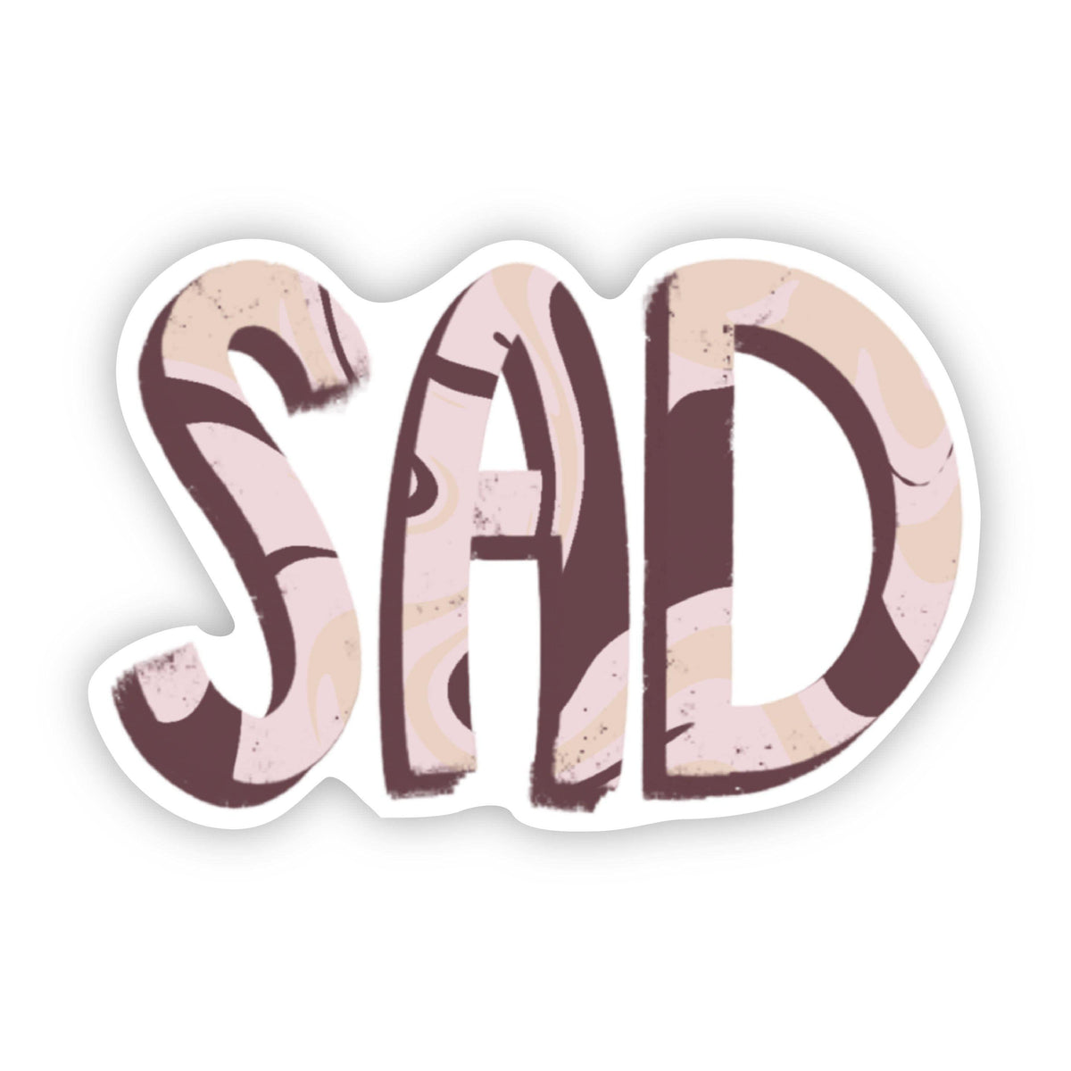 Sad Mulitcolor Sticker – Big Moods