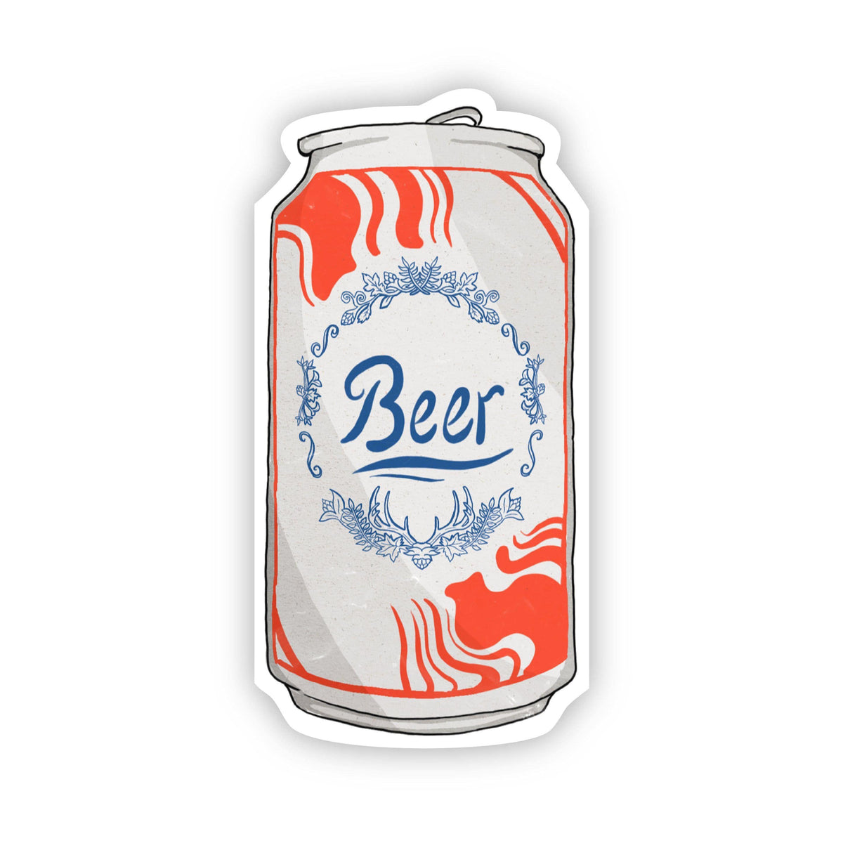 Beer Can Fall Sticker – Big Moods