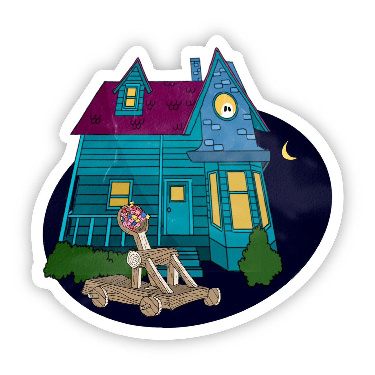 Candy Catapult Halloween Sticker - Pandemic Edition – Big Moods