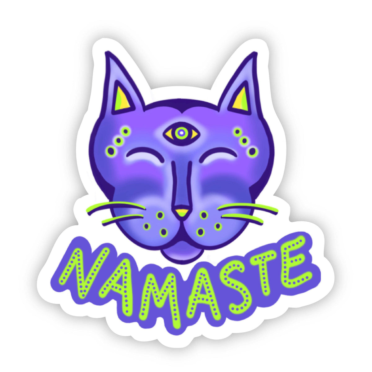 Namaste Cat Sticker – Big Moods