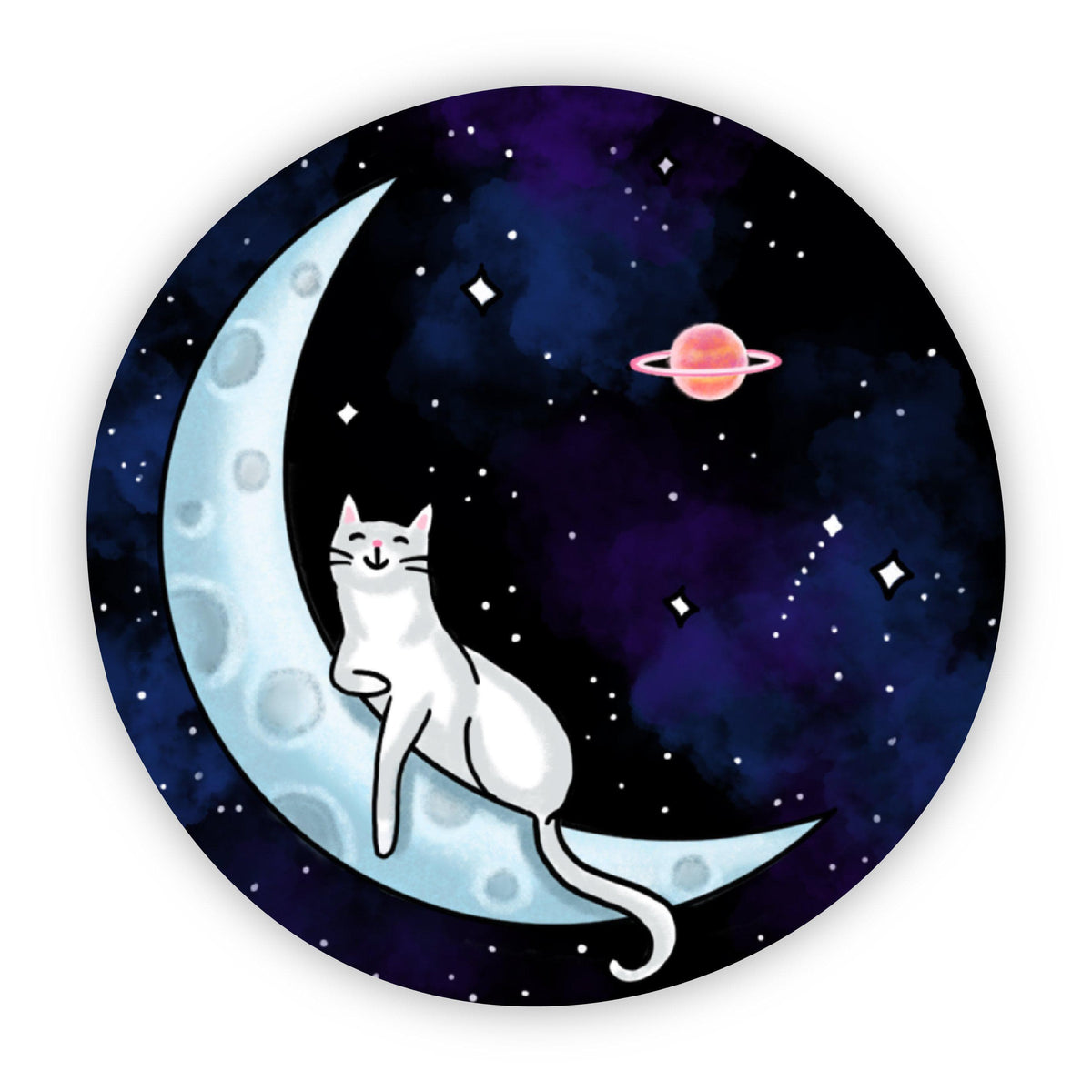 Space Cat Sticker – Big Moods