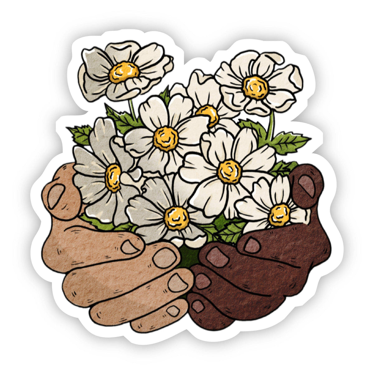 Floral Hands Sticker – Big Moods