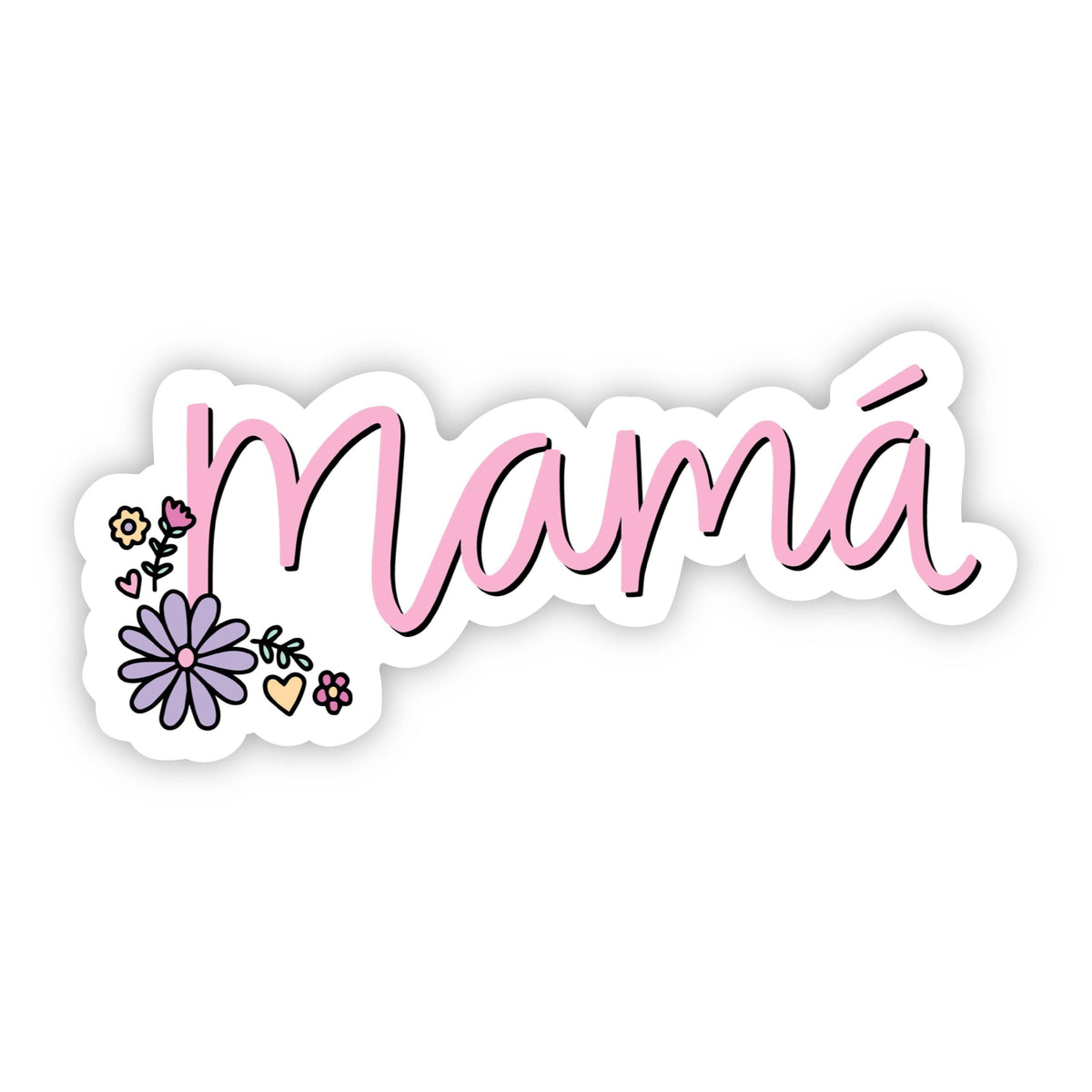 Mama Cursive Floral Sticker – Big Moods