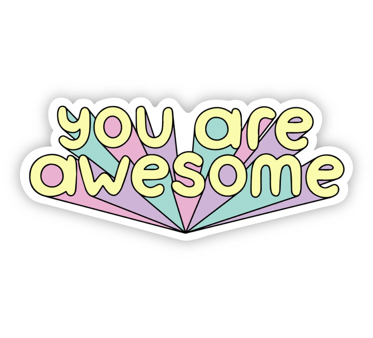 You Are Awesome Bold Lettering Sticker – Big Moods