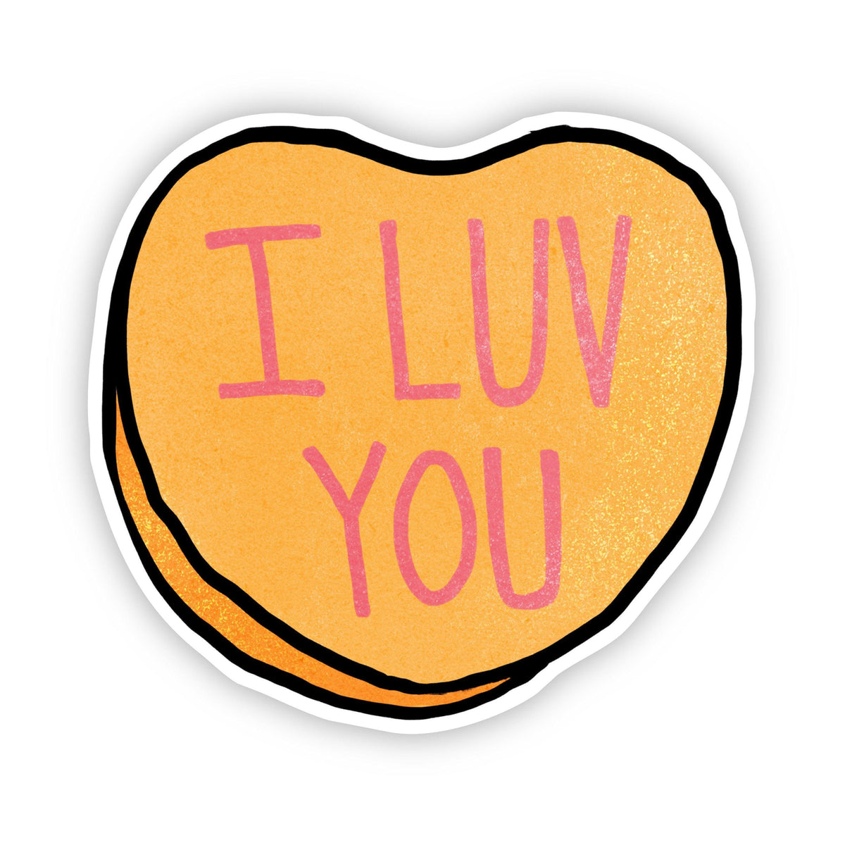 I Luv You Heart Sticker – Big Moods