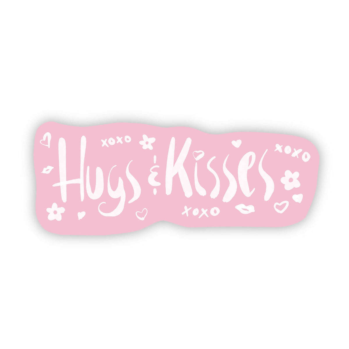 Hugs and Kisses Pink Love Sticker – Big Moods