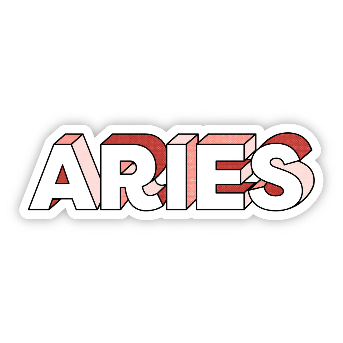 Aries Lettering Zodiac Sticker – Big Moods