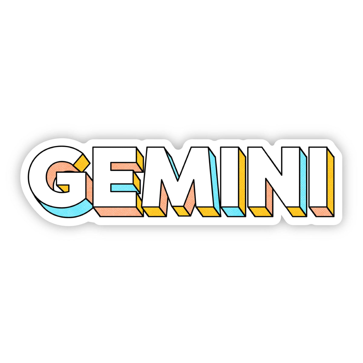 Gemini Lettering Zodiac Sticker – Big Moods