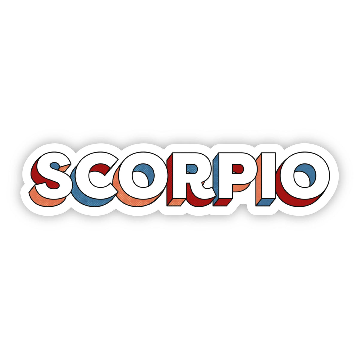 Scorpio Lettering Zodiac Sticker – Big Moods