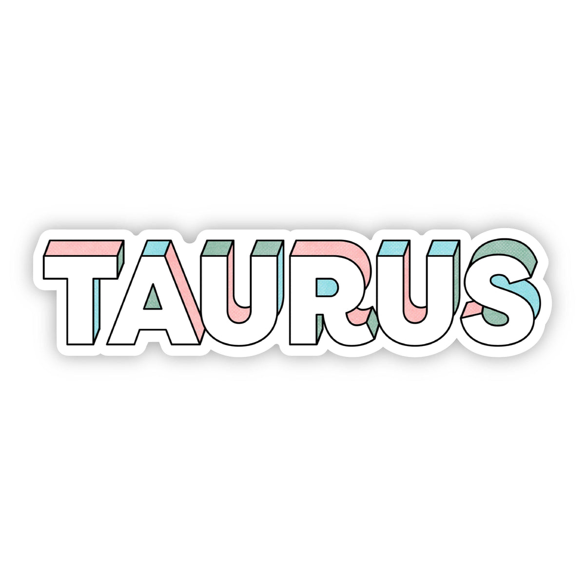 Taurus Lettering Zodiac Sticker – Big Moods