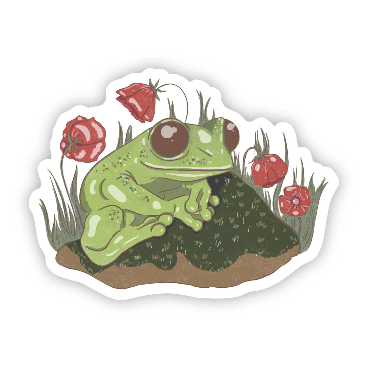Frog Cottagecore Sticker – Big Moods
