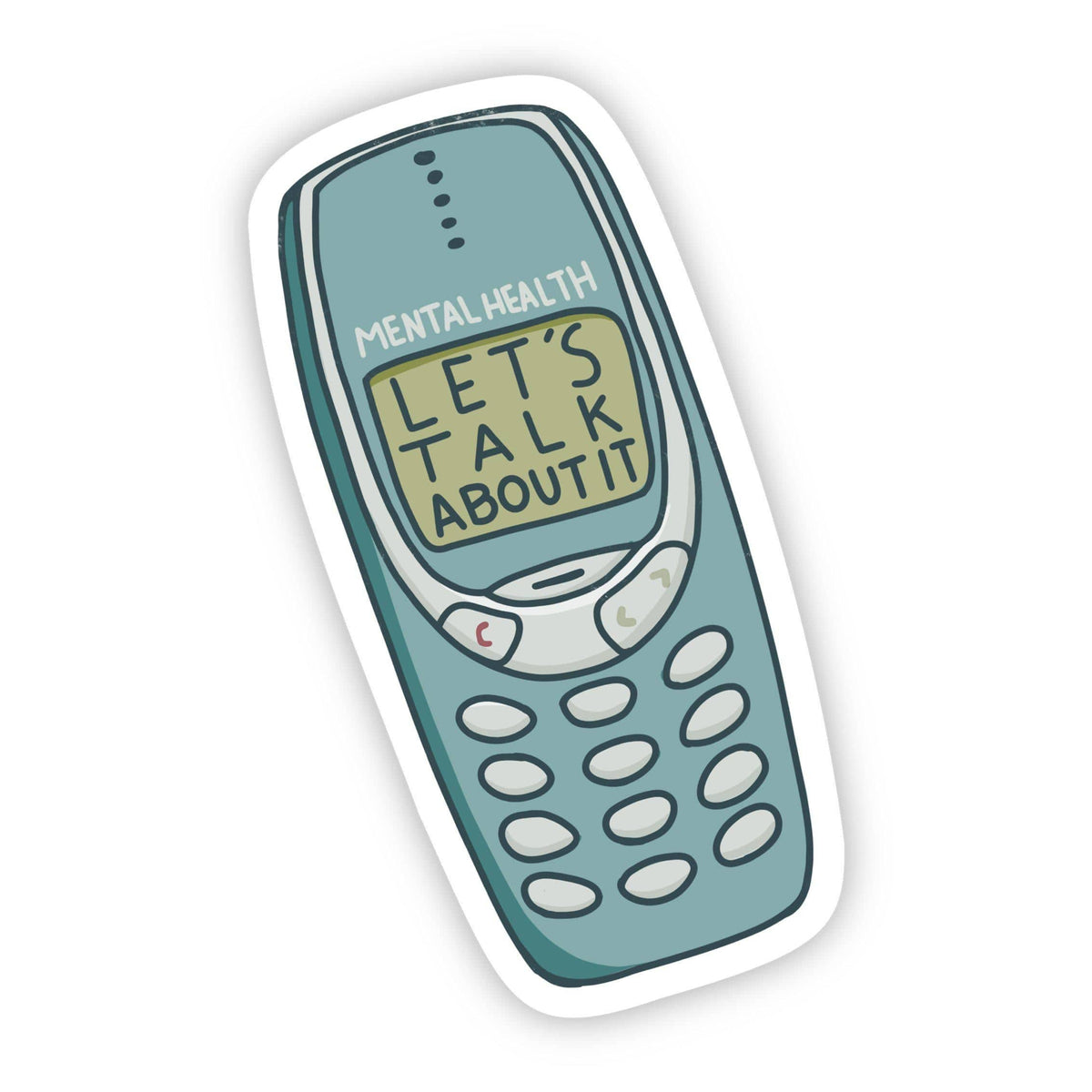 Mental Health Let's Talk About It Phone Sticker – Big Moods
