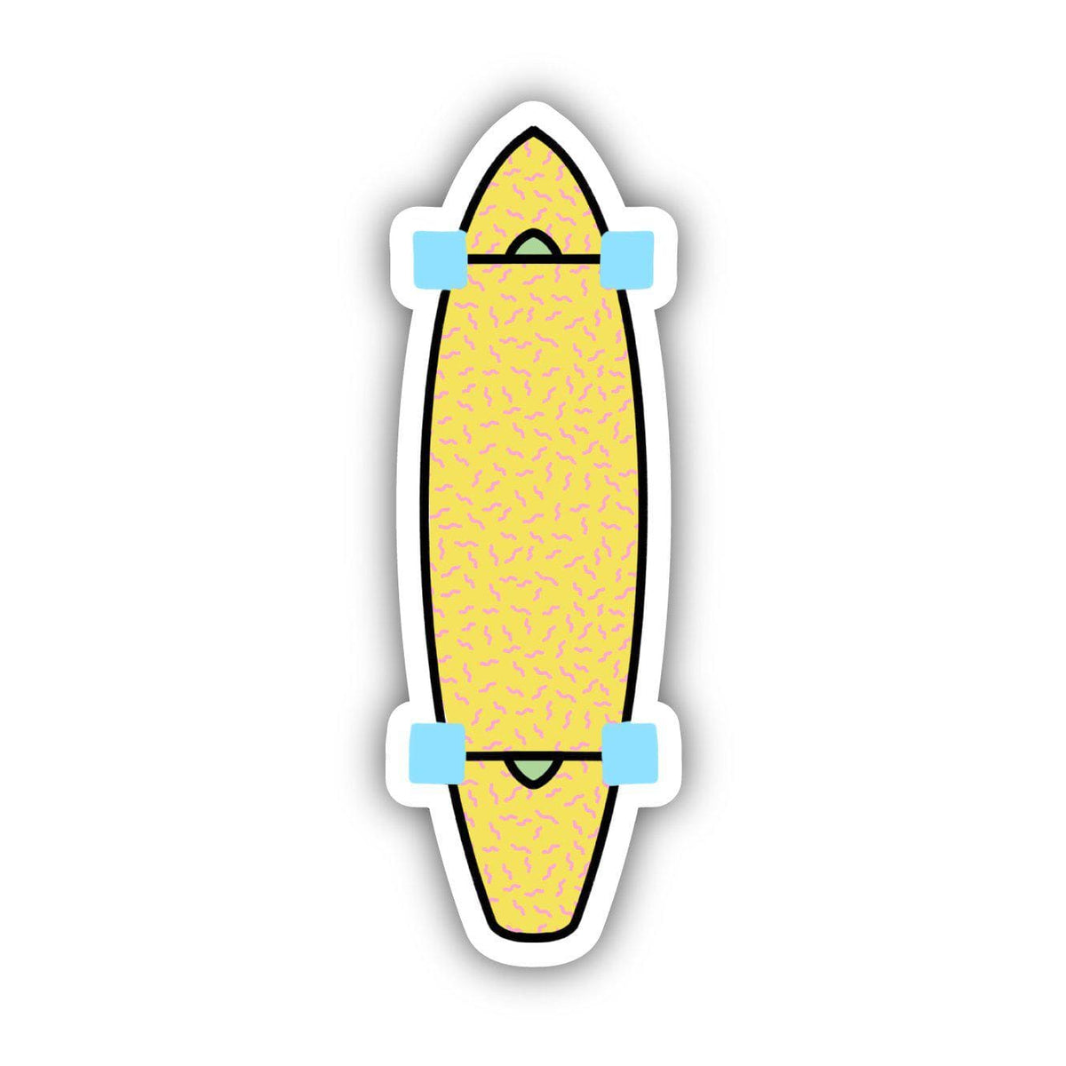 Multicolor Longboard Aesthetic Sticker – Big Moods