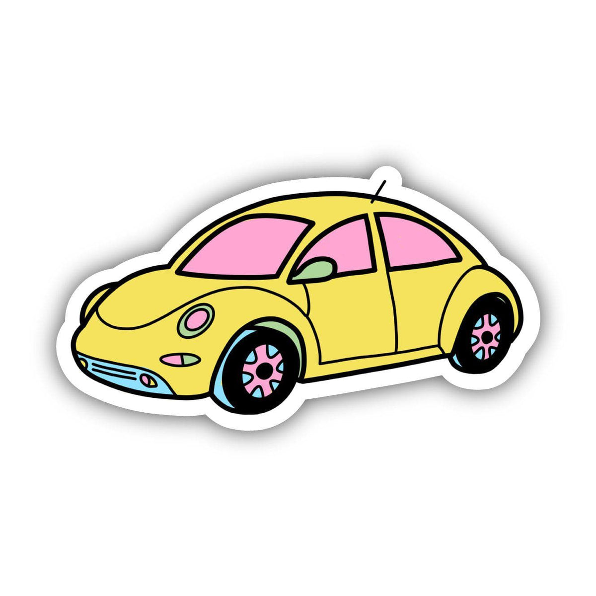 Multicolor Bug Car Aesthetic Sticker – Big Moods