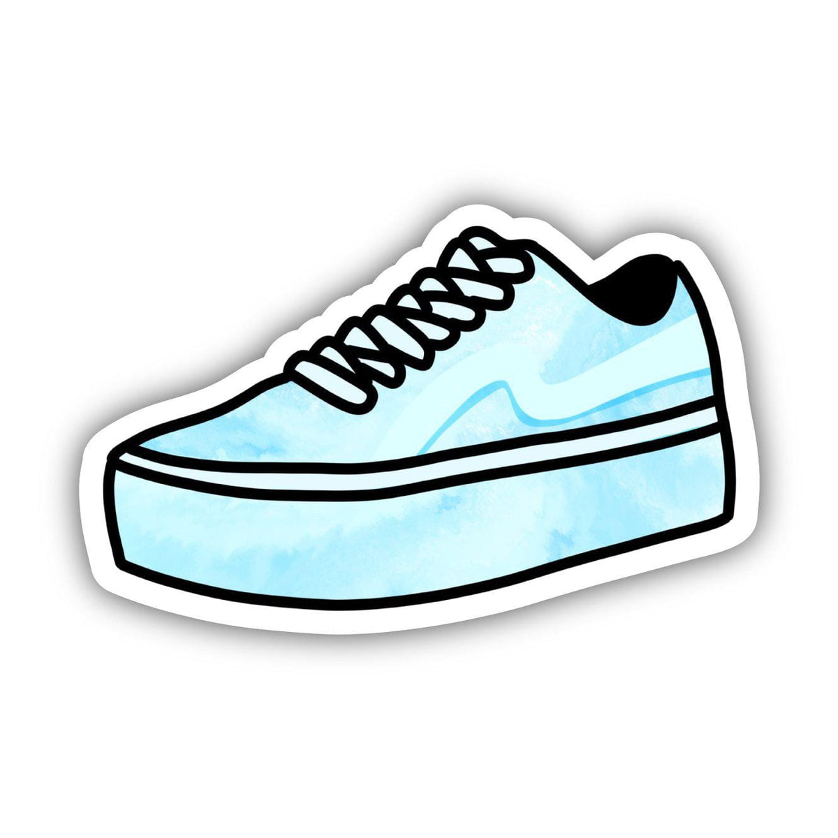 Blue Tie Dye Skater Shoe Aesthetic Sticker – Big Moods
