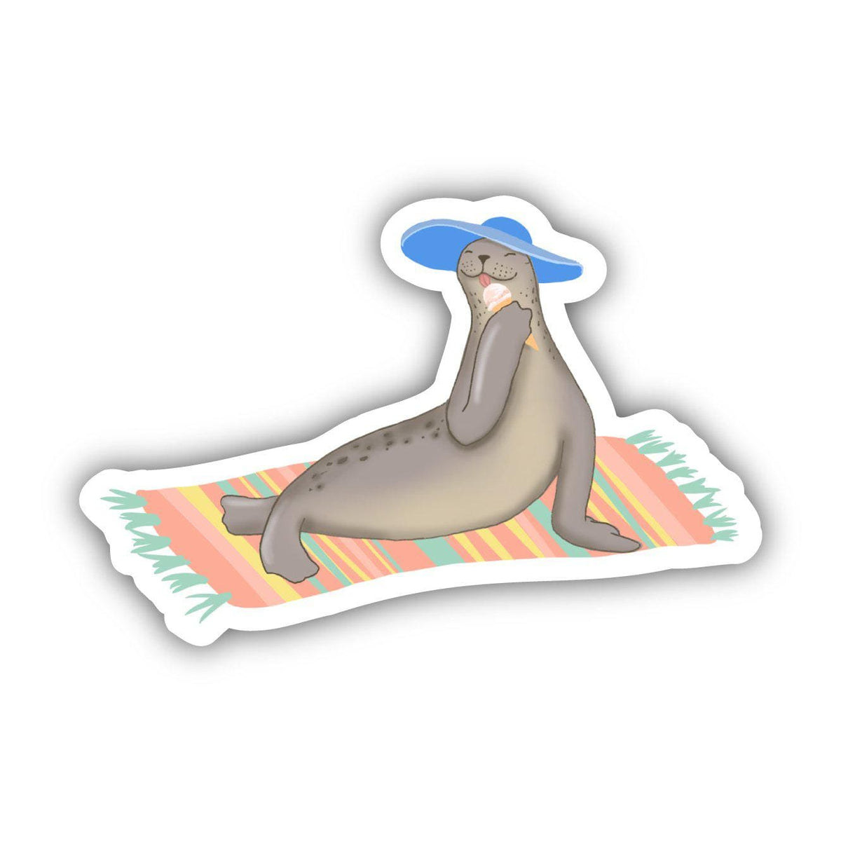 Seal Sunhat Summer Sticker – Big Moods