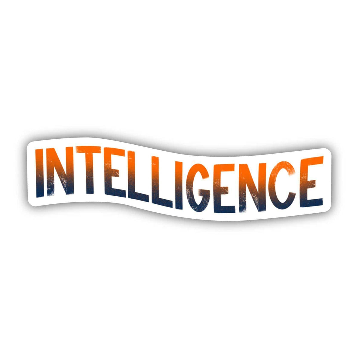 Intelligence Blue & Orange Sticker – Big Moods