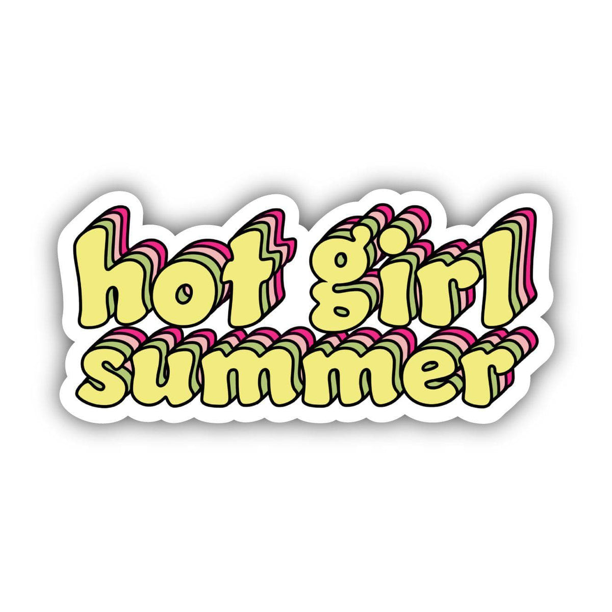 Hot Girl Summer Yellow Sticker – Big Moods