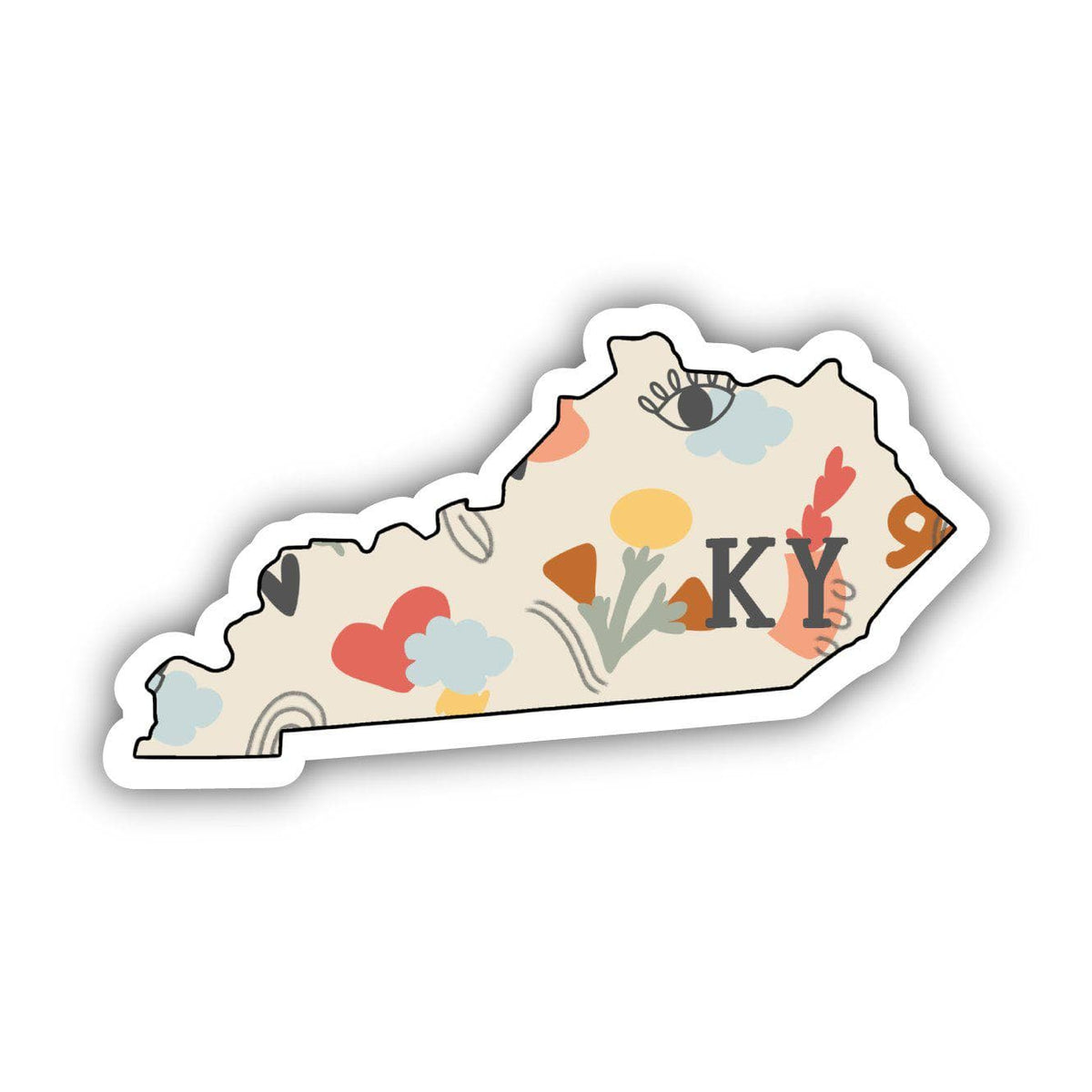 Kentucky Abstract Pattern Sticker – Big Moods