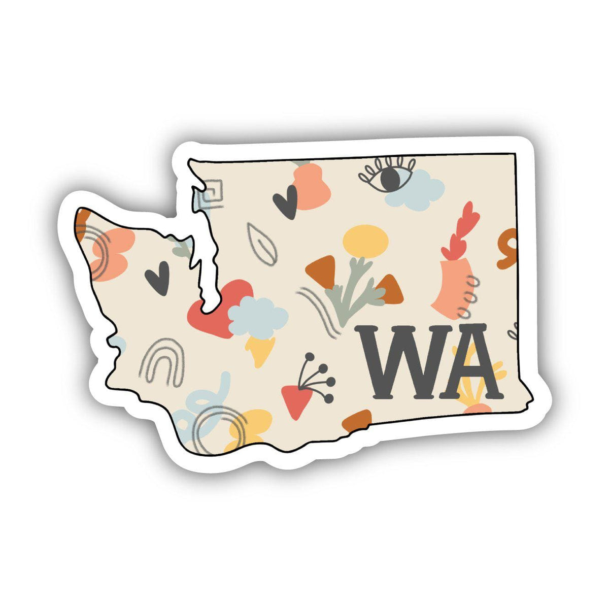 Washington Abstract Pattern Sticker – Big Moods