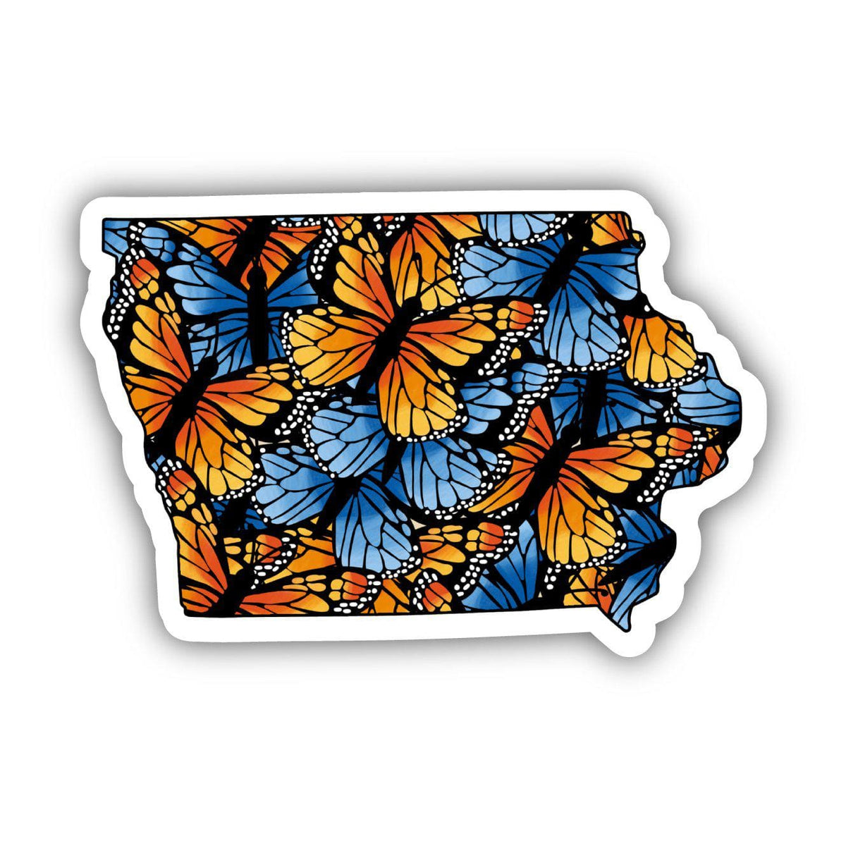 Iowa Butterfly Pattern Sticker – Big Moods