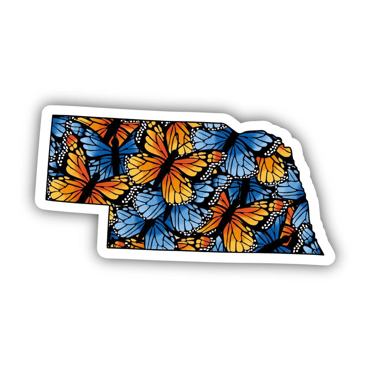 Nebraska Butterfly Pattern Sticker – Big Moods