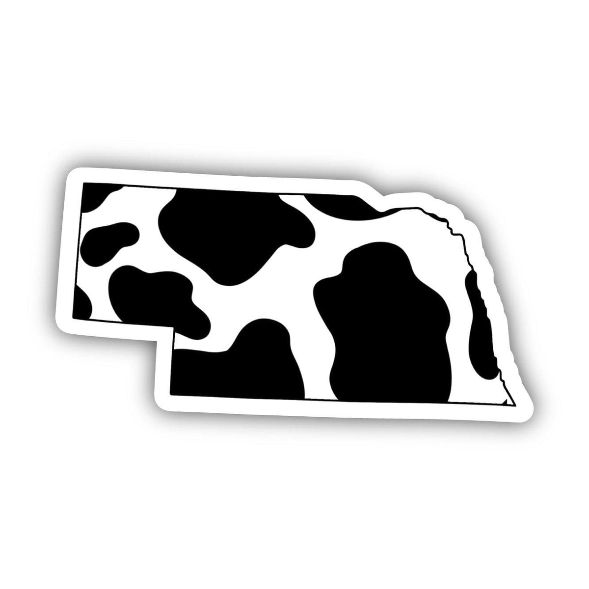 Nebraska Cow Pattern Sticker – Big Moods