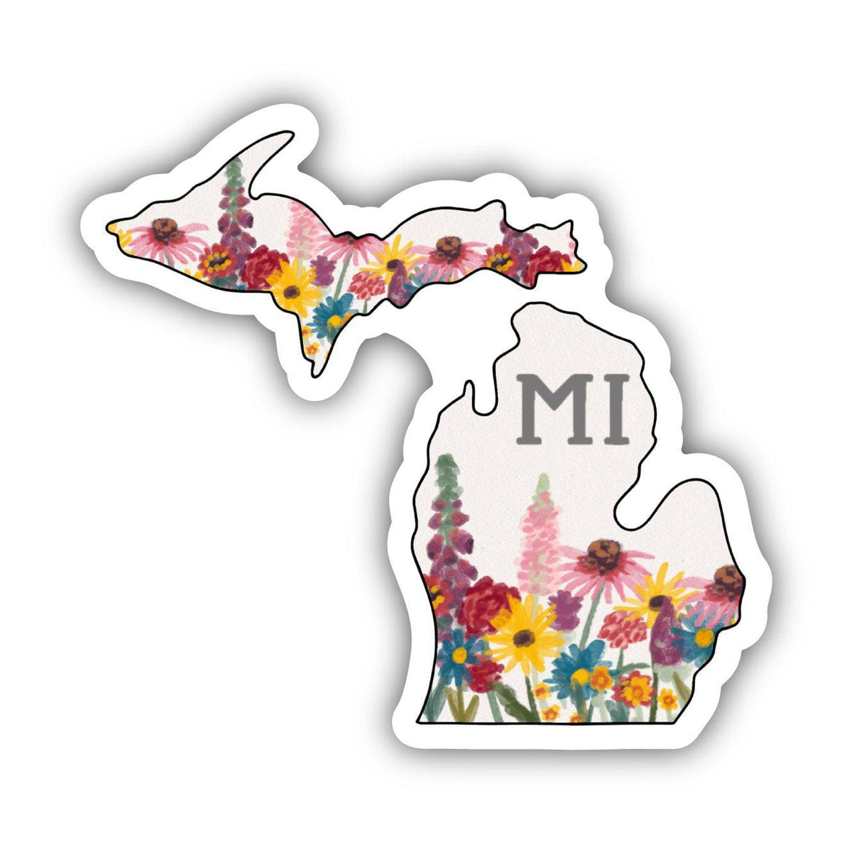 Michigan Painterly Pattern Sticker – Big Moods