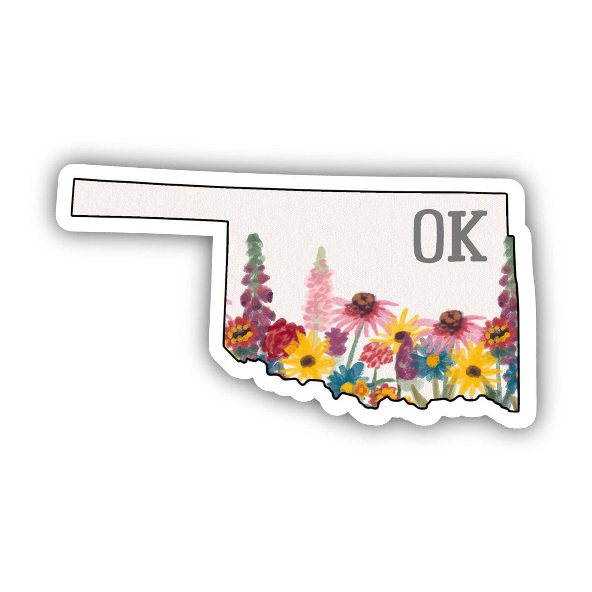 Oklahoma Painterly Pattern Sticker – Big Moods