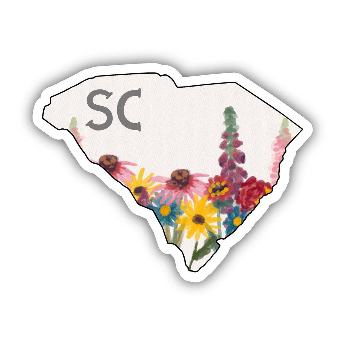 South Carolina Painterly Pattern Sticker – Big Moods