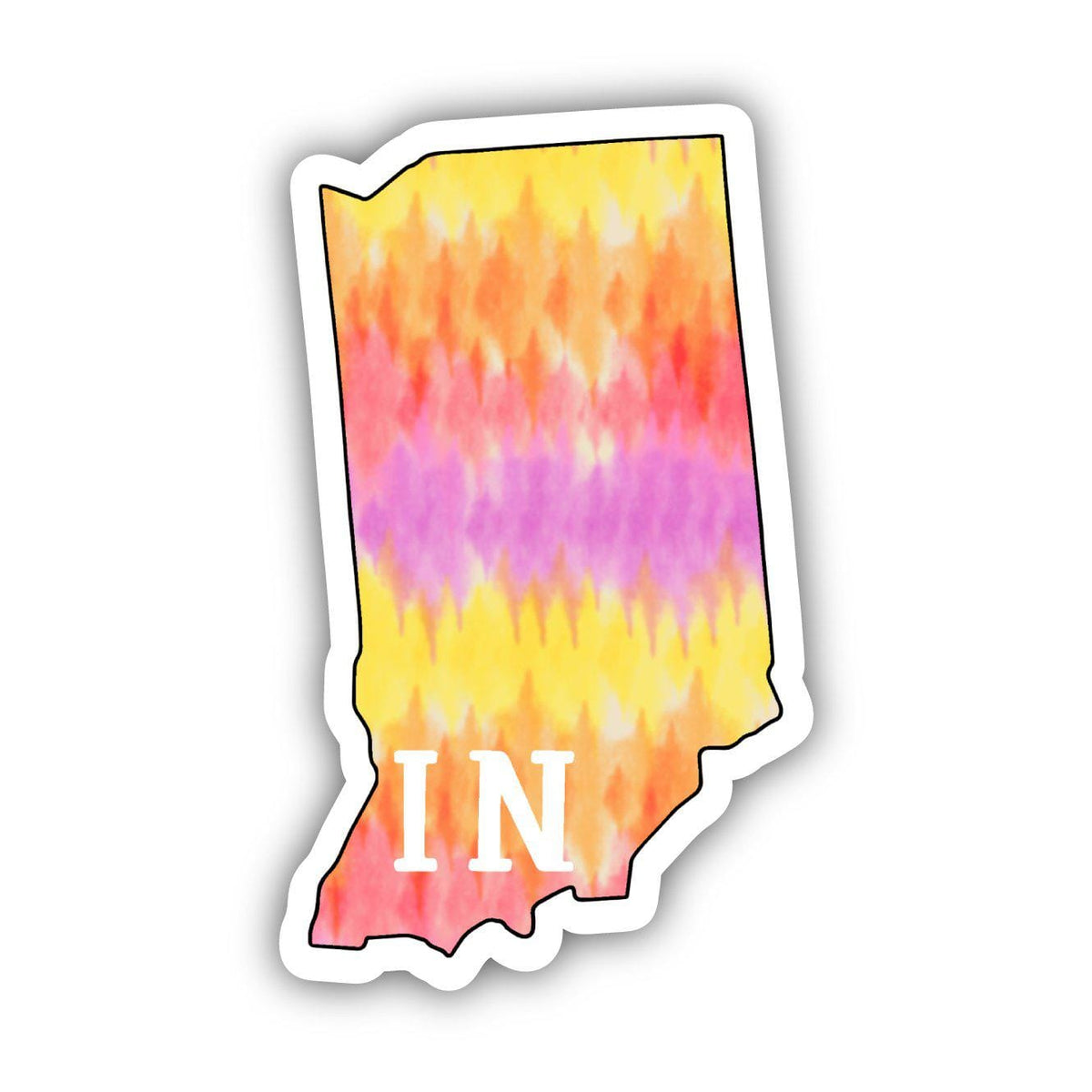 Indiana Tie Dye Stripes Sticker – Big Moods