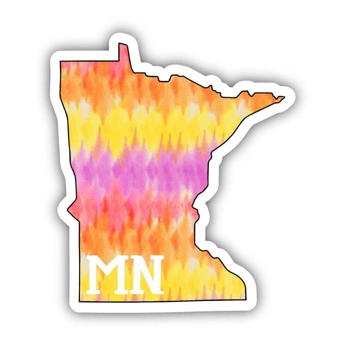 Minnesota Tie Dye Stripes Sticker – Big Moods