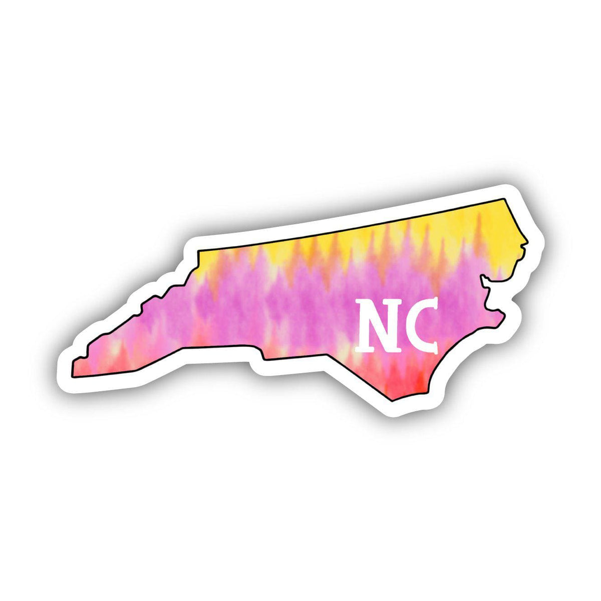 North Carolina Tie Dye Stripes Sticker – Big Moods