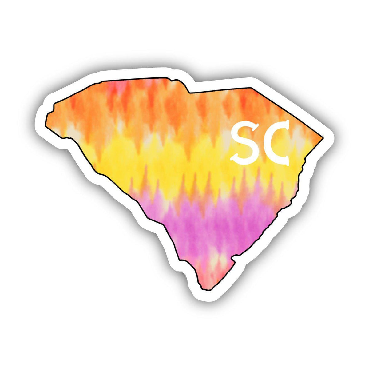 South Carolina Tie Dye Stripes Sticker – Big Moods