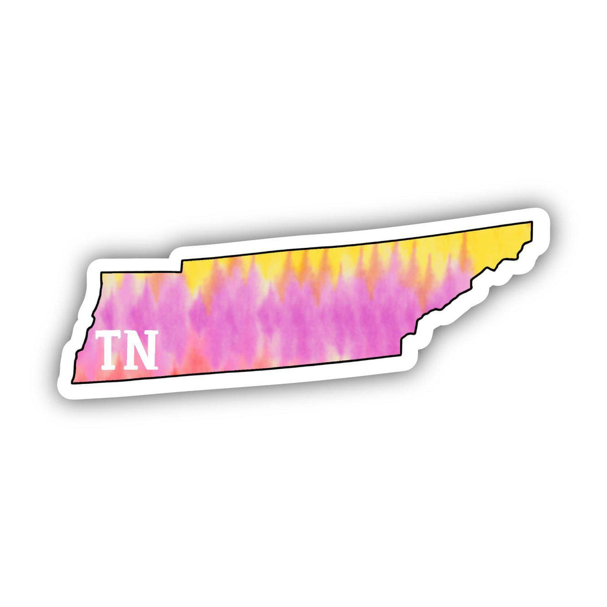 Tennessee Tie Dye Stripes Sticker – Big Moods