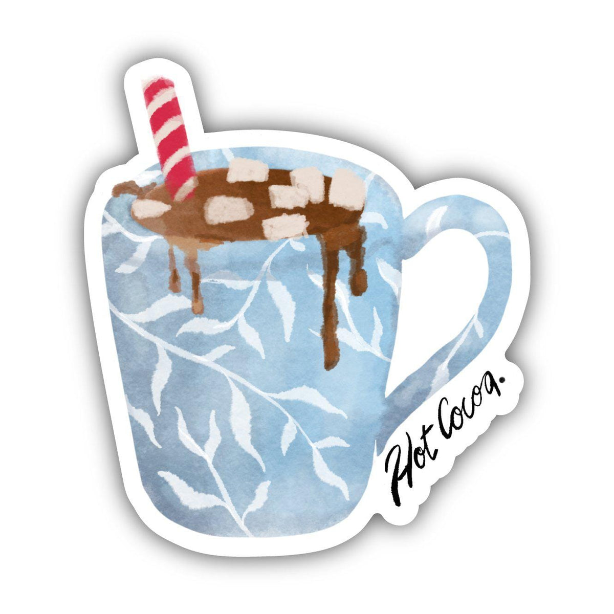 Hot Cocoa Winter Watercolor Sticker – Big Moods
