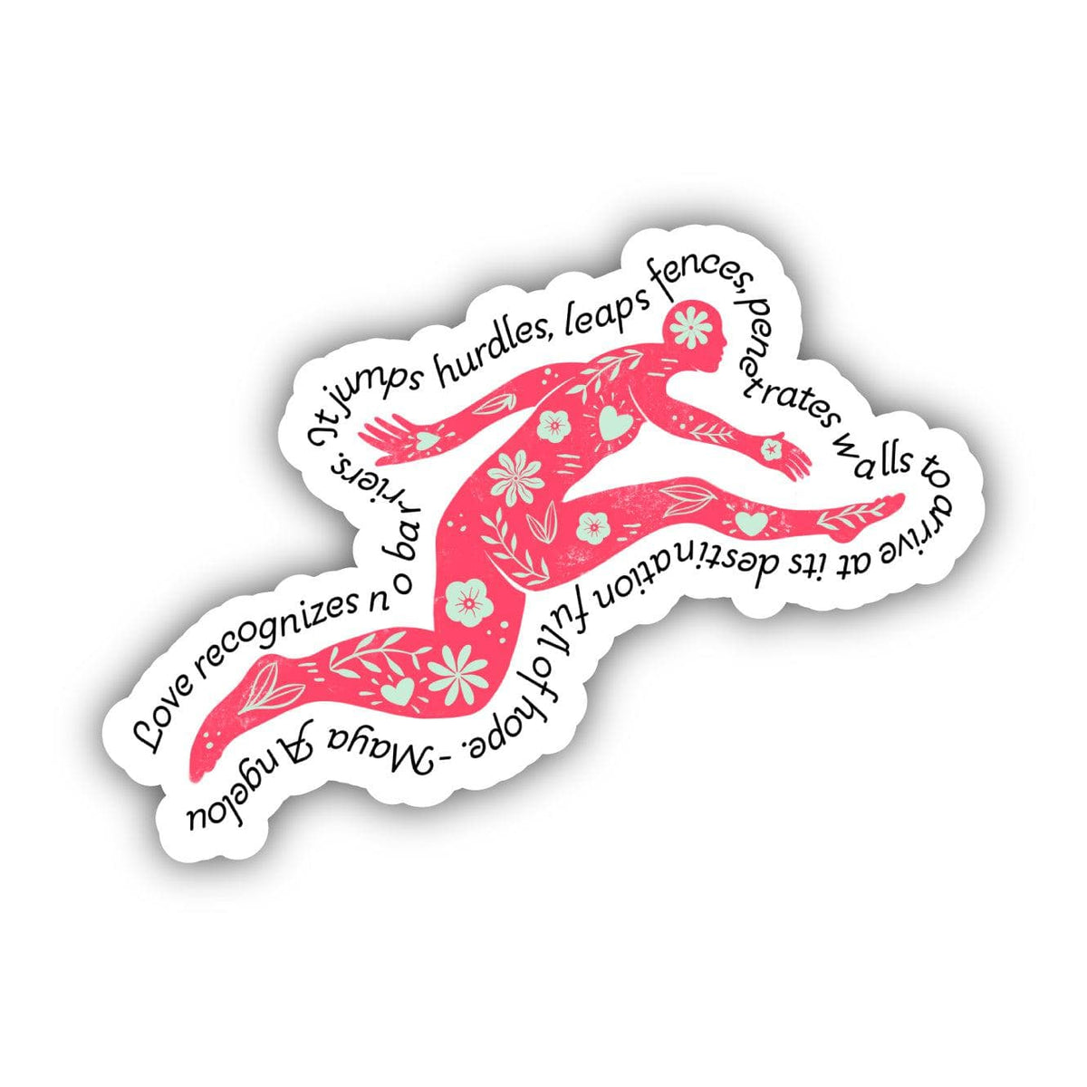 Love Recognizes No Barriers Quote Sticker - Pink – Big Moods