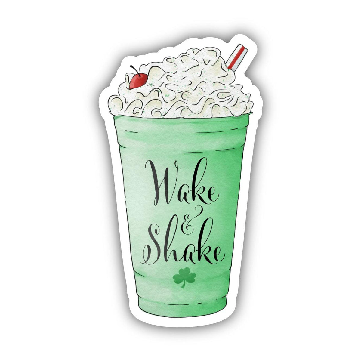 Wake & Shake Shamrock Shake Sticker – Big Moods