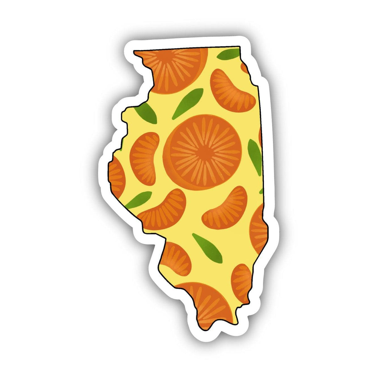 Illinois Orange & Yellow Fruit Sticker – Big Moods