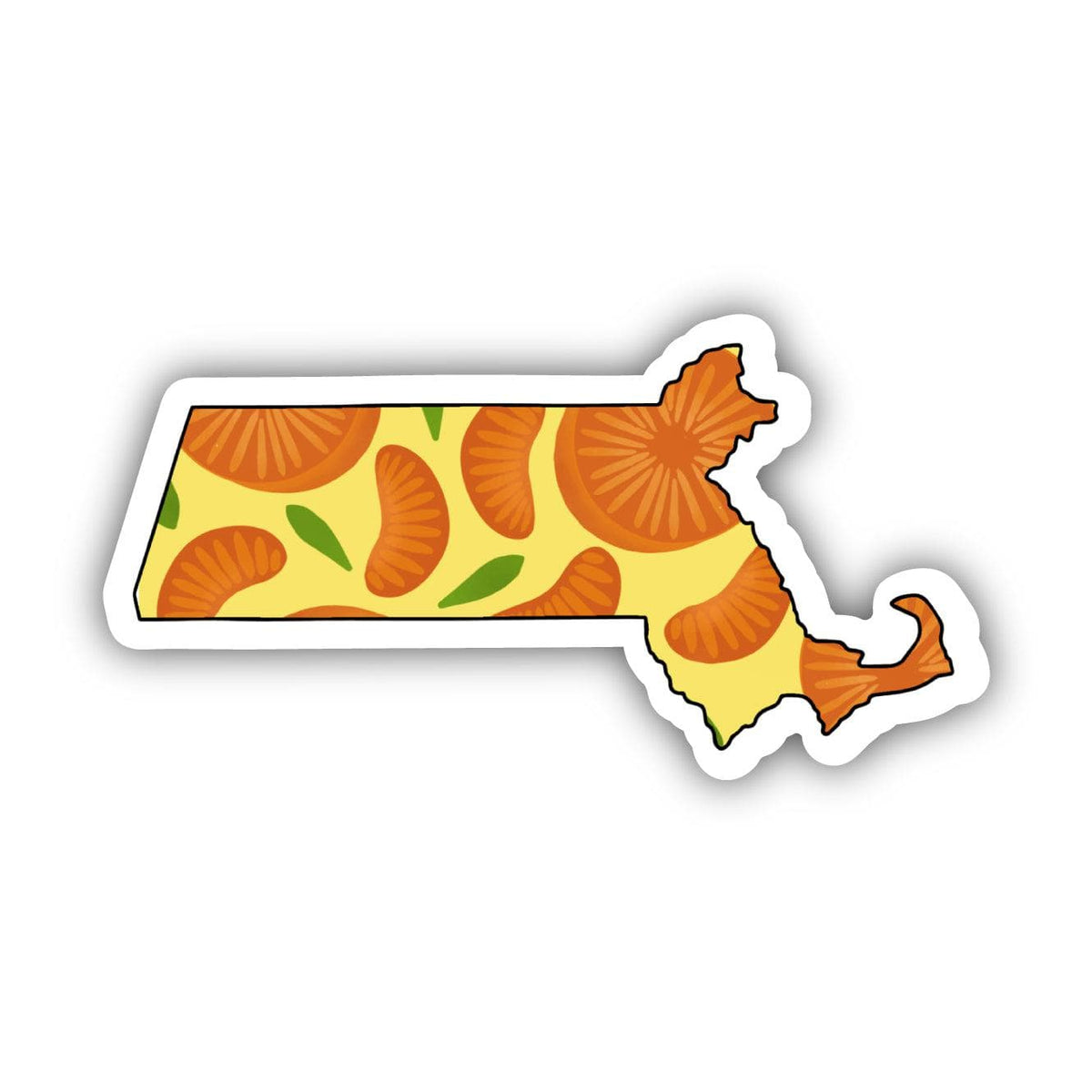 Massachusetts Orange & Yellow Fruit Sticker – Big Moods