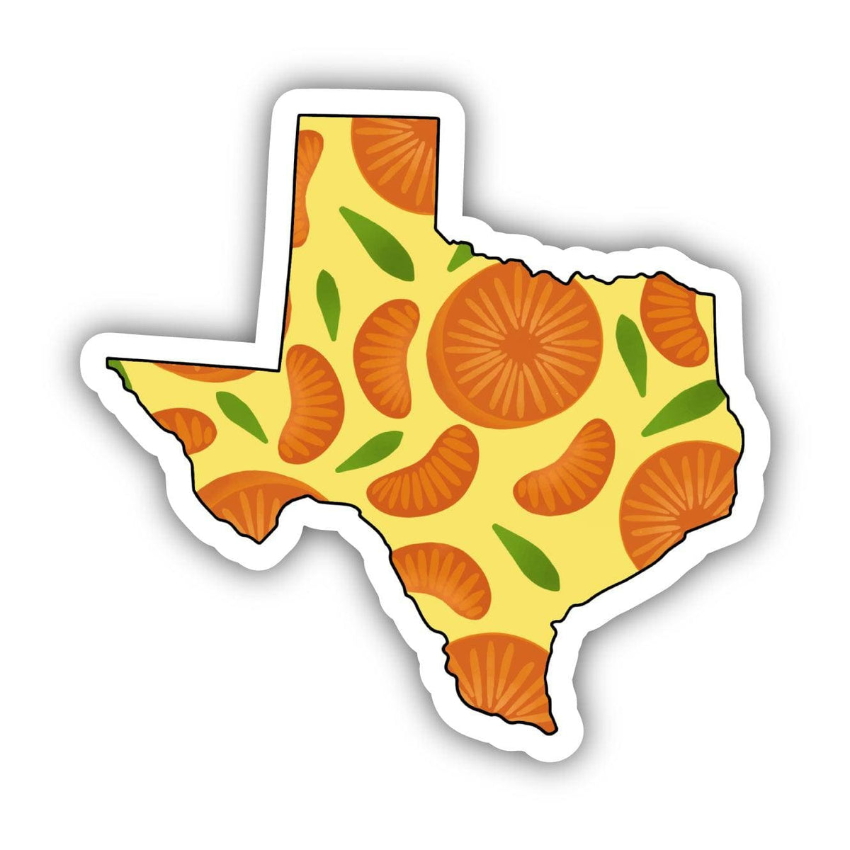 Texas Orange & Yellow Fruit Sticker – Big Moods