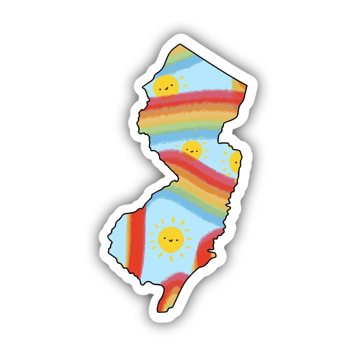 New Jersey Rainbow Fun Sticker – Big Moods