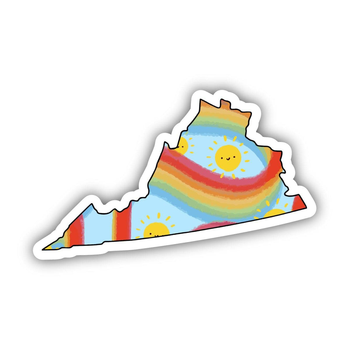 Virginia Rainbow Fun Sticker – Big Moods