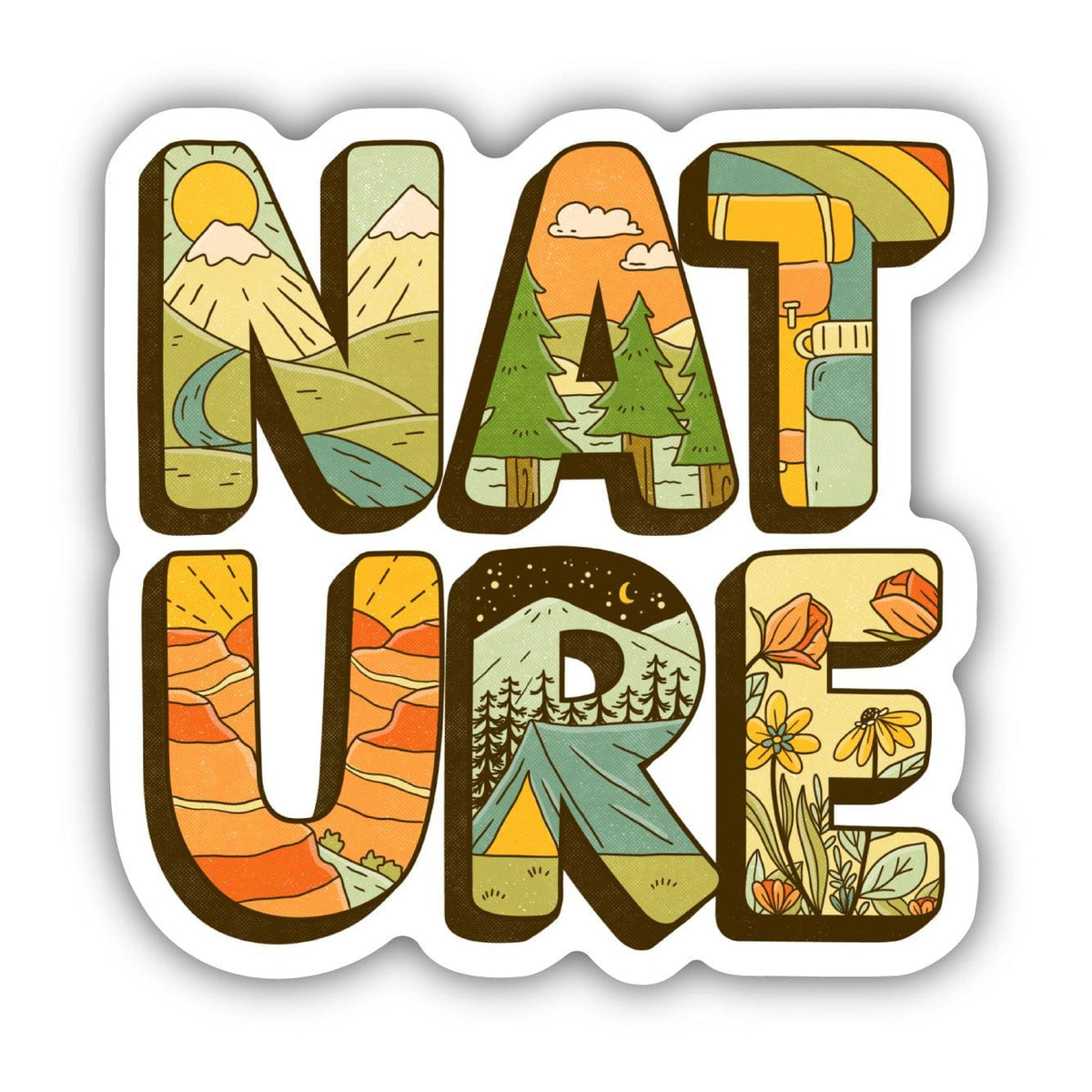 Nature Lettering Sticker – Big Moods
