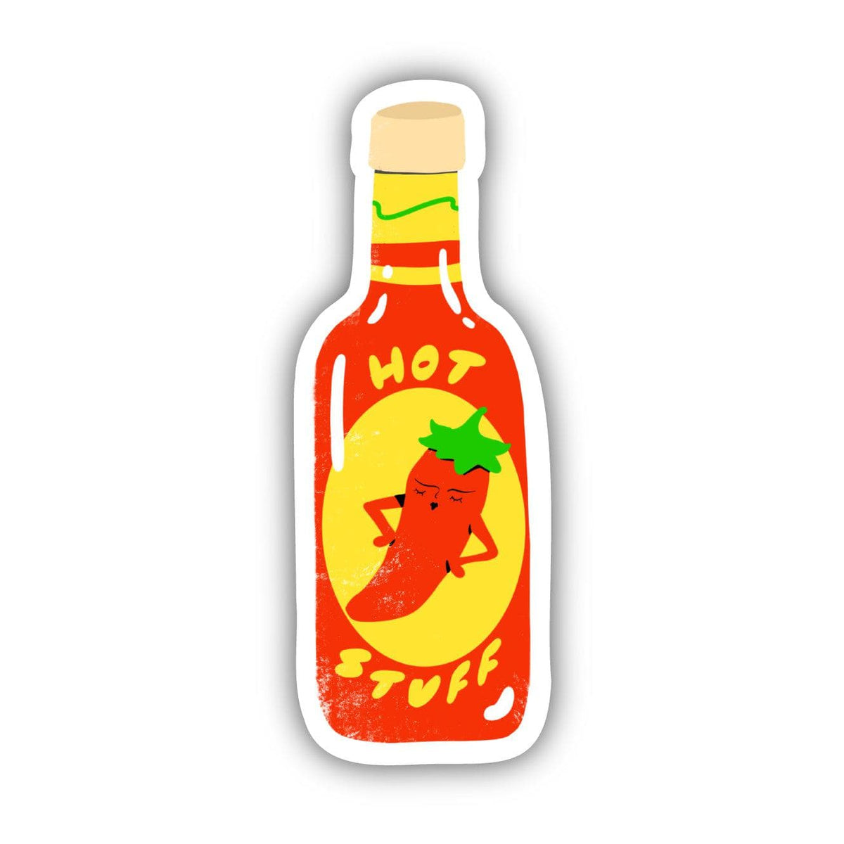 "Hot Stuff" Food Pun Sticker – Big Moods