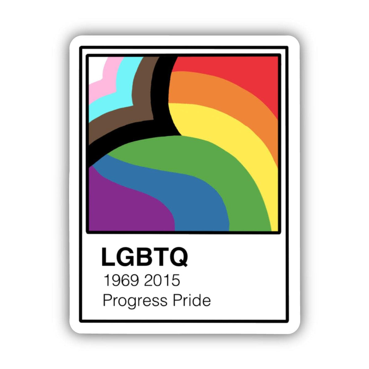 LGBTQ Progress Pride Paint Swatch Sticker – Big Moods